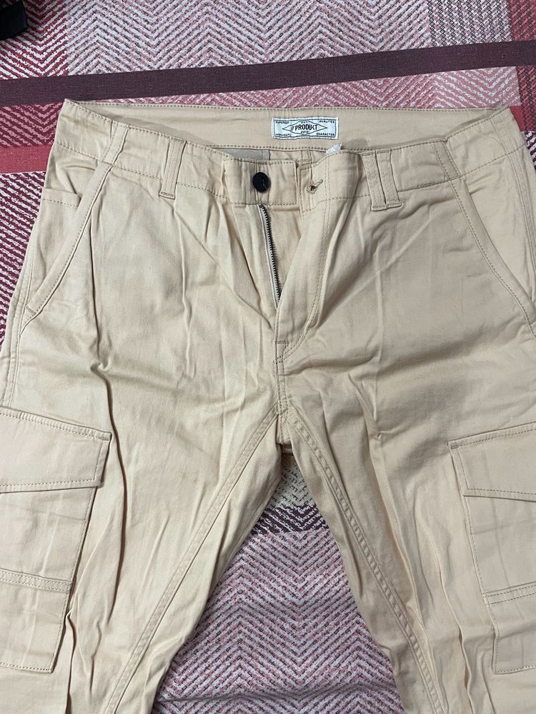Women > Jeans & Pants | Beige/cream color Cargo Pants | Freeup
