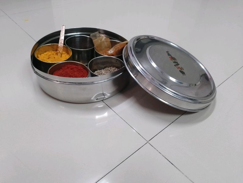 Containers & Tiffins | Steel Masala Dabba | Freeup