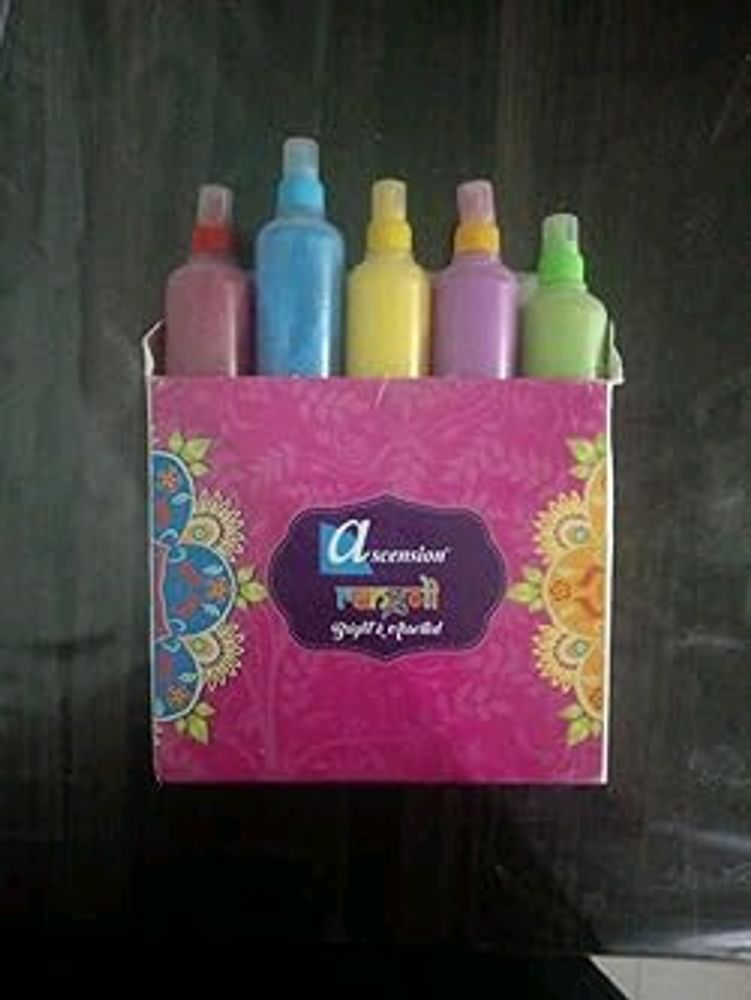 Home & Kitchen > Pooja Needs | Rangoli Powder Colors Bottles 80 gm Each ...