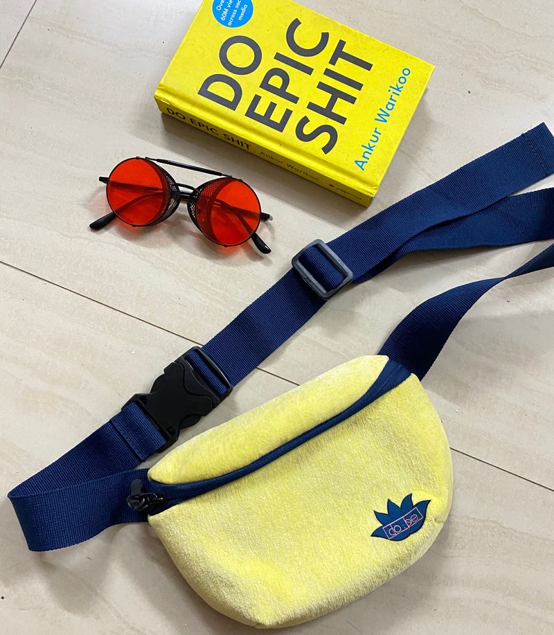 Bags > Sling Bags | Stylish Pastel Yellow Fanny Pack | Freeup